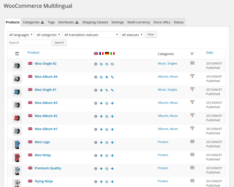 Características - WPML