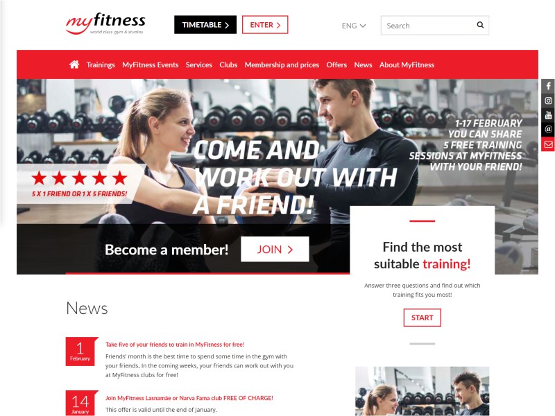 "Myfitness " - WPML showcase