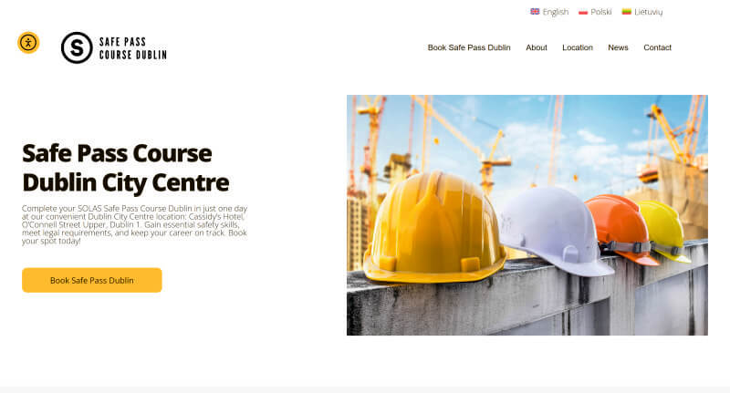 "Safe Pass Course Dublin " - WPML showcase